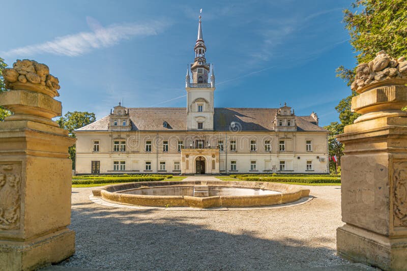 Neo-Renaissance Palace in Tulowice, Poland. Stock Image - Image of ...