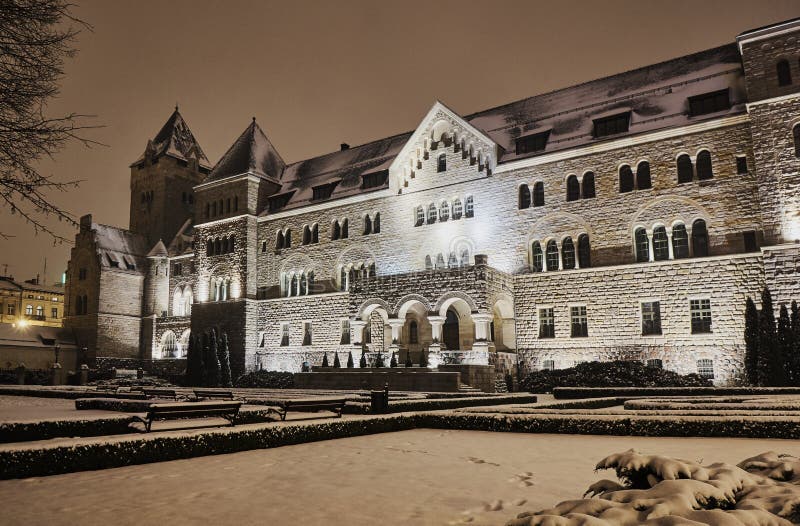 The Neo-Romanesque Building of the Imperial Castle Stock Image - Image ...