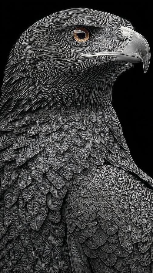 Neo Sky Raptor, a Vision of Future Eagles Stock Illustration ...