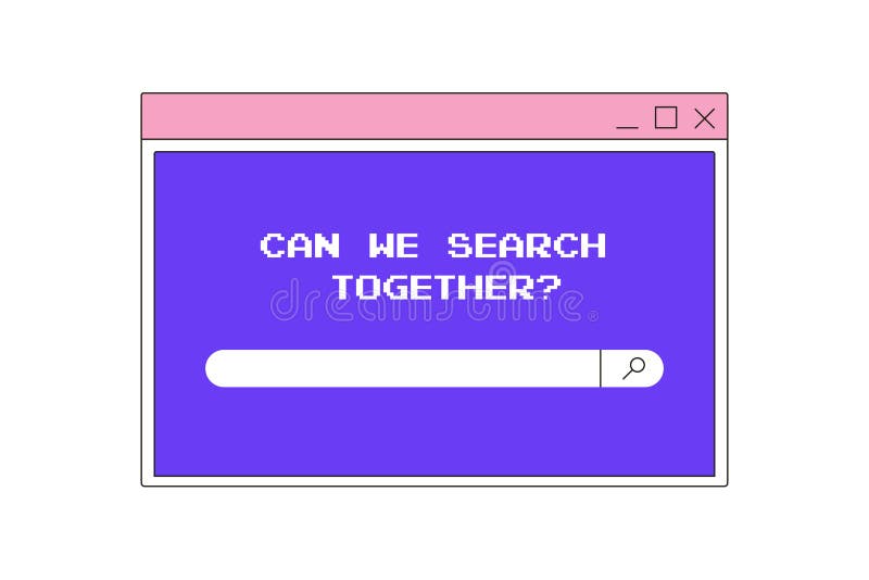 Neobrutalism, Y2k Interface, Retro Groovy Internet Window, Search ...