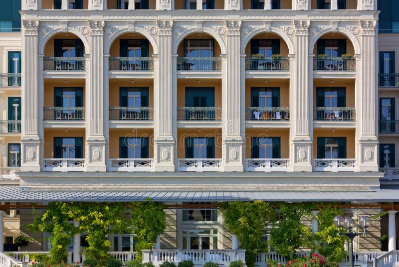 Neoclassic Building Facade stock image. Image of column - 59615341