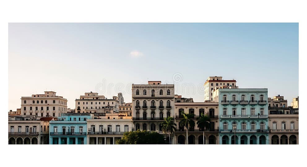 Neoclassical Architecture Characterized by Arched Windows and Pastel ...