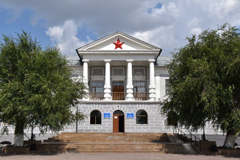 Neoclassical Building with a Soviet Red Star at the Karaganda Gulag ...