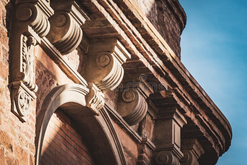 Neoclassical Capital on a Cornice Stock Image - Image of architectonic ...
