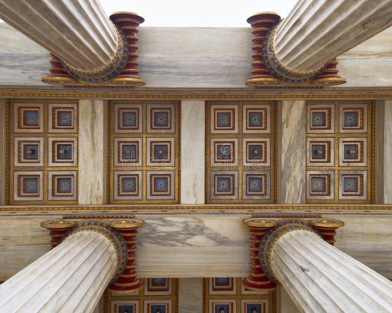 Neoclassical Ceiling Detail Stock Image - Image of restoration, roof ...