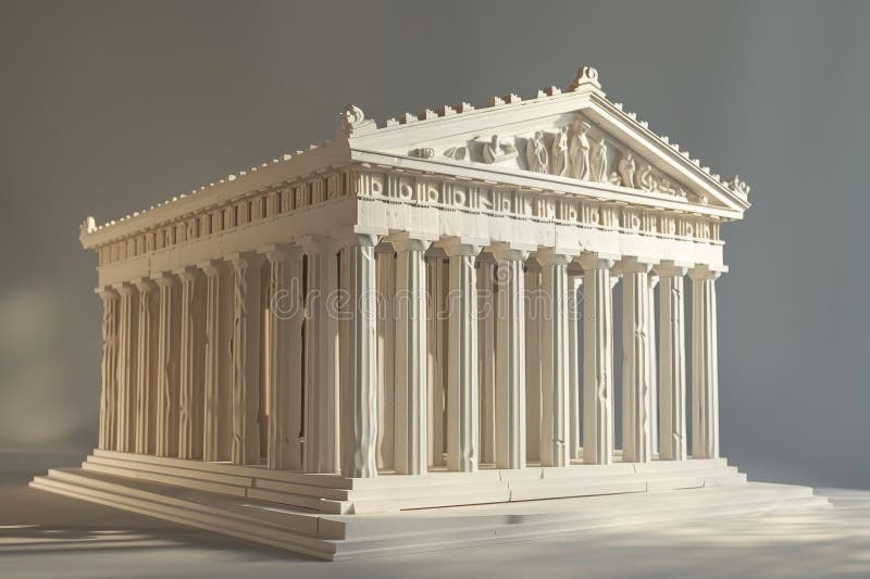 A Neoclassical Model of the Parthenon, an Ancient Greek Temple ...
