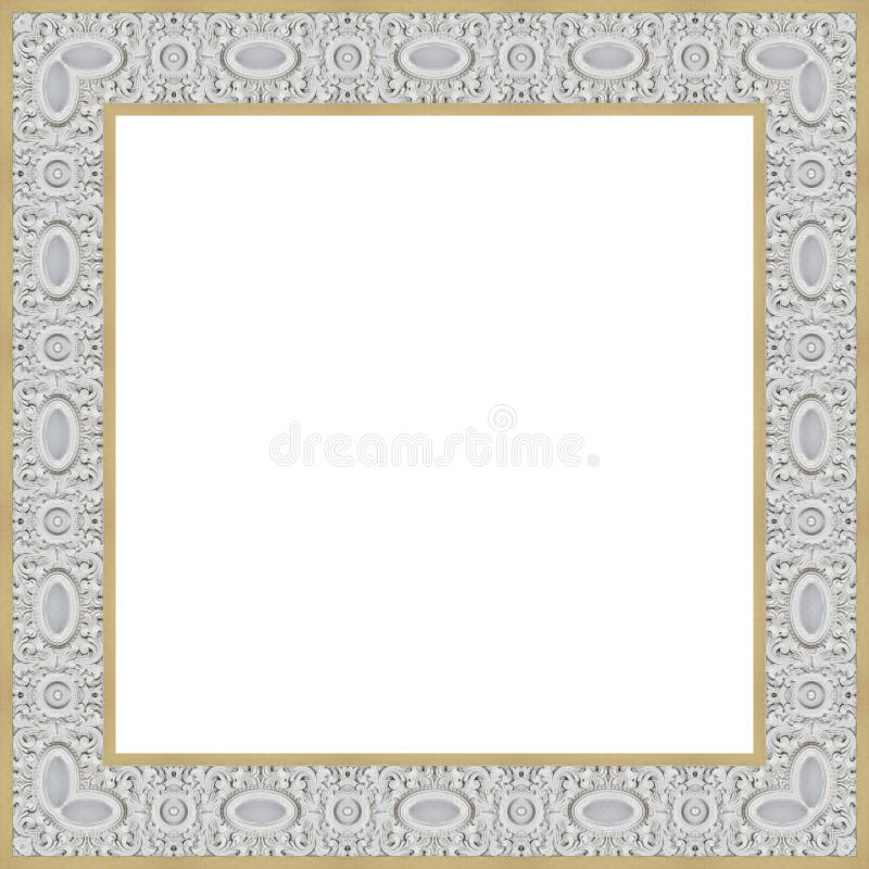 Neoclassical Stucco Frame with Floral Elements - Seamless Pattern ...
