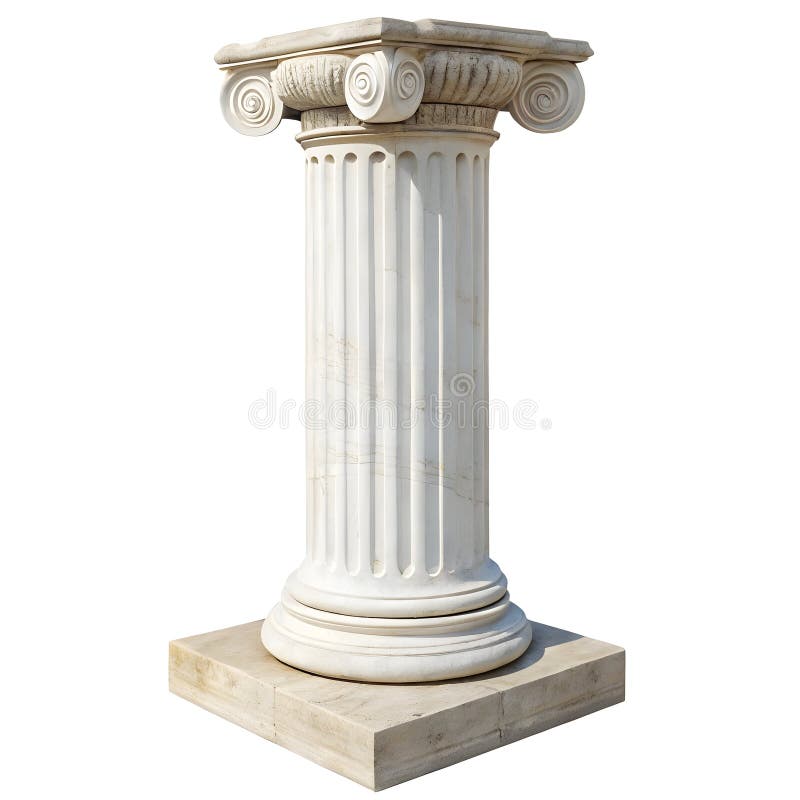 Neoclassical White Stone Column Isolated Stock Illustration ...