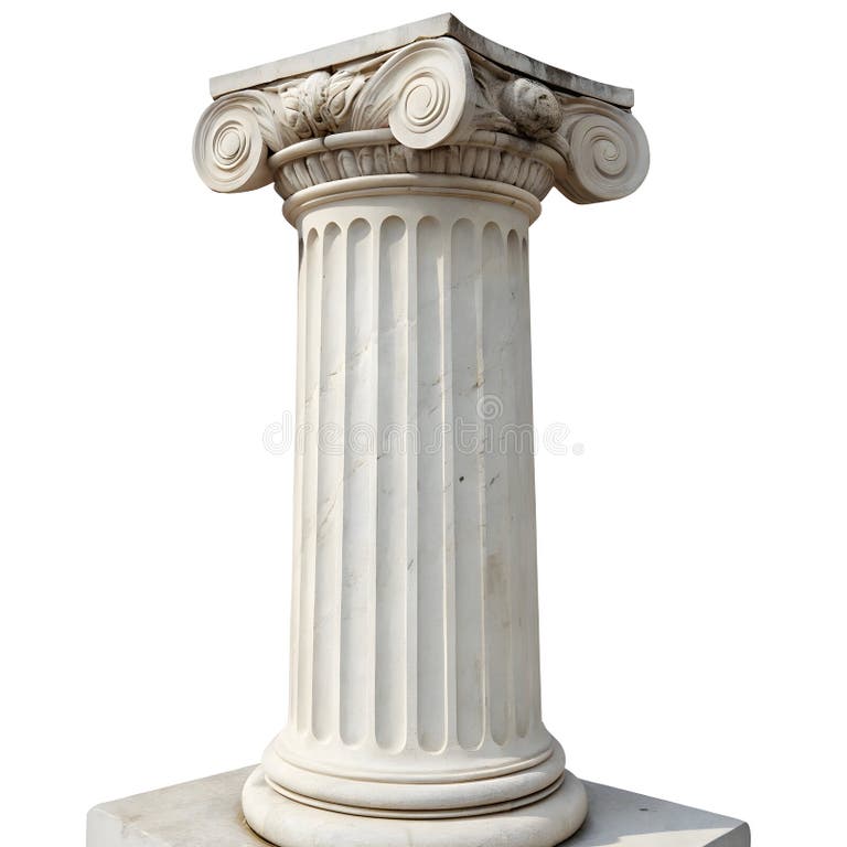 Neoclassical White Stone Column Isolated Stock Illustration ...