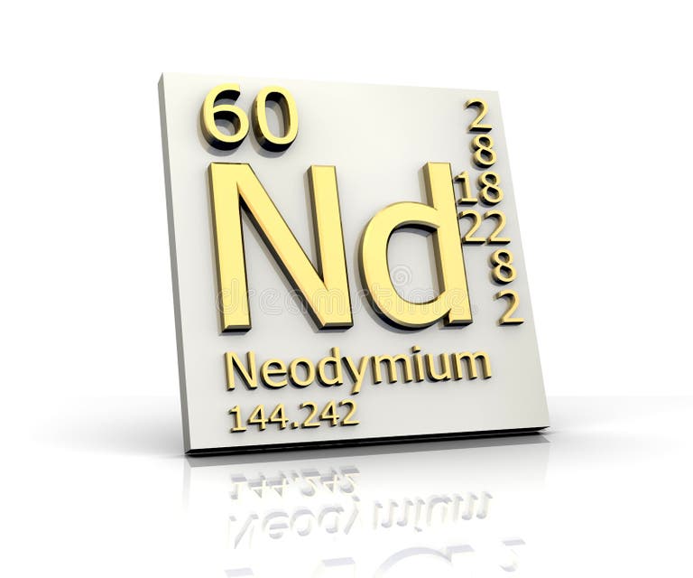 Neodymium Form Periodic Table of Elements Stock Illustration ...