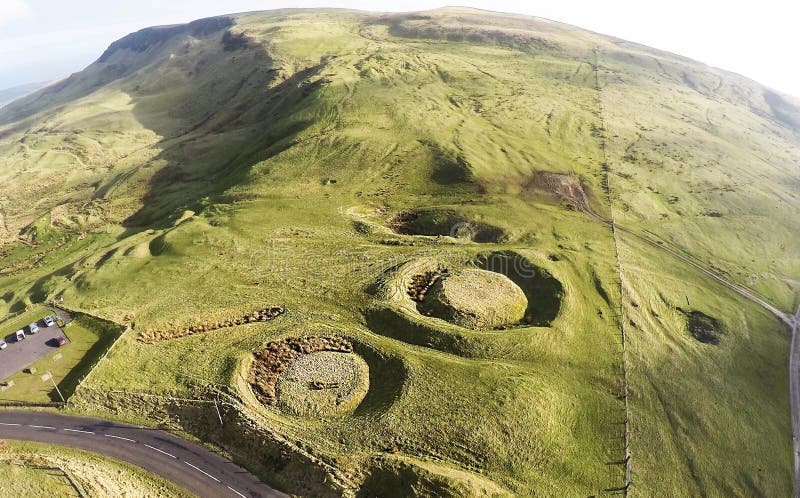 Neolithic Barrows at Knockdhu Cairncastle Stock Image - Image of period ...