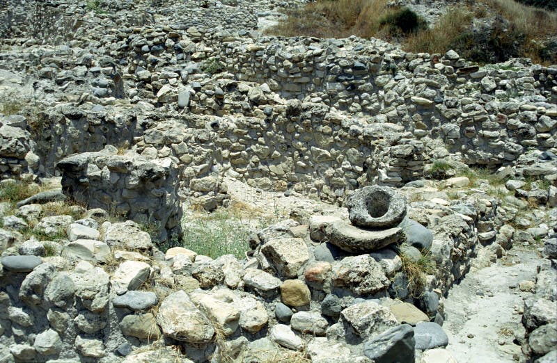 Neolithic Ruins, Khirokitia, Cyprus Stock Image - Image of ...