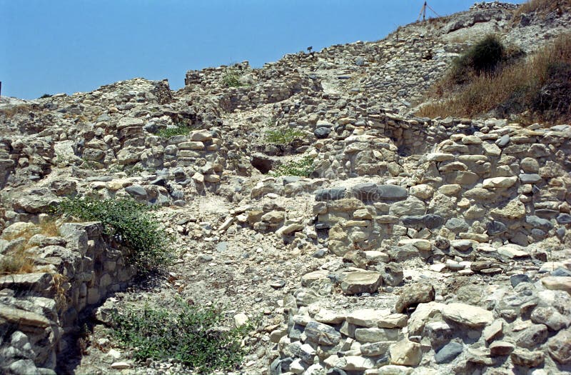 Neolithic Ruins, Khirokitia, Cyprus Stock Image - Image of ...