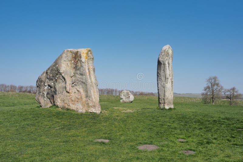 Neolithic Standing Stones and Henge at Avebury, Wiltshire Stock Image ...