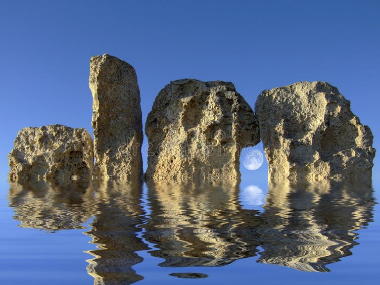 Neolithic Temple stock image. Image of moon, monument - 1556263