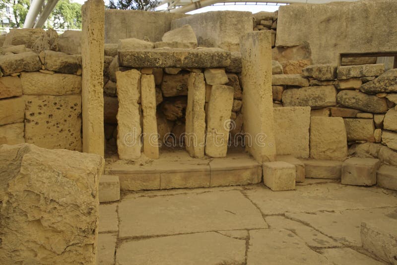 Neolithic Temples of Tarxien Editorial Stock Photo - Image of ...