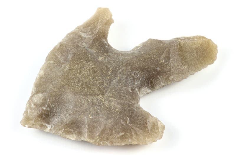 Neolithische pijlpunt stock foto. Image of geïsoleerd - 66437040