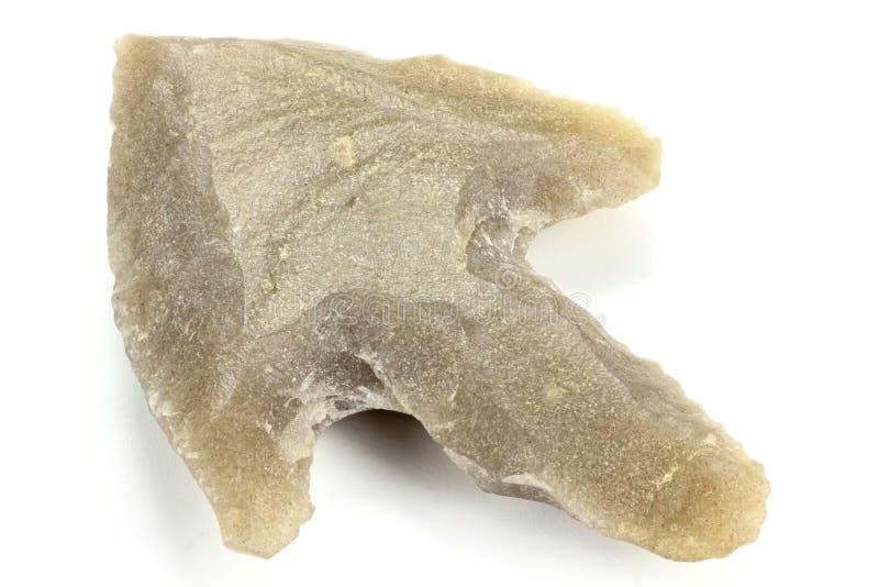 Neolithische pijlpunt stock foto. Image of geïsoleerd - 66437040