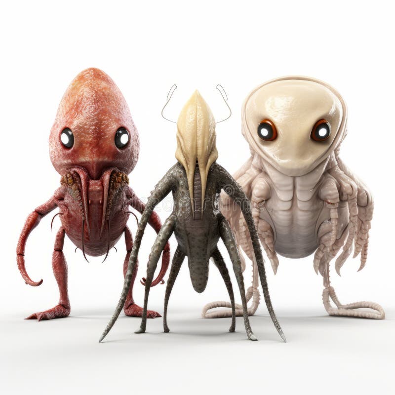 Neomorph Insects: Grotesque 3d Creatures with Alien Aesthetics Stock ...