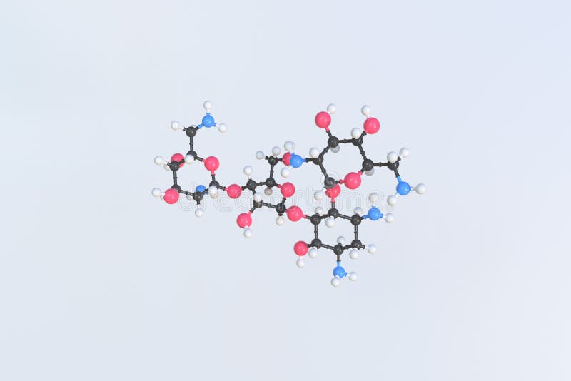 Neomycin Molecule, Scientific Molecular Model, Looping 3d Animation ...