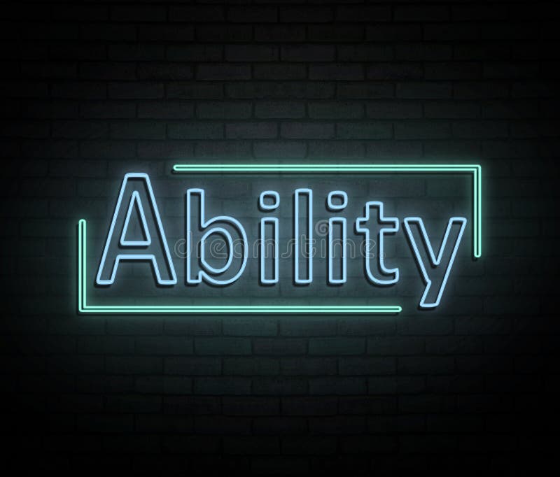 Neon ability concept. stock illustration. Illustration of propensity ...