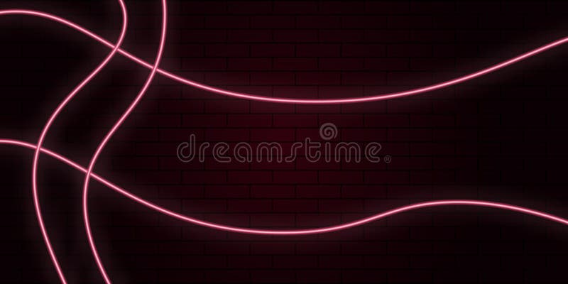 Neon Abstract Line Pink Background Stock Illustration - Illustration of ...