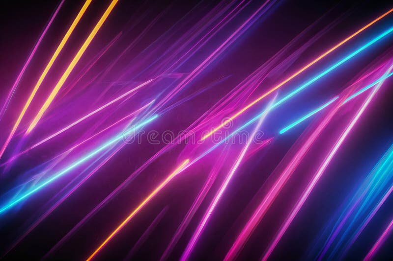 Neon Abstract Magic Light Background Stock Illustration - Illustration ...