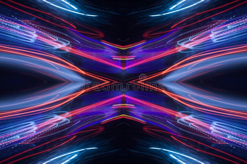Neon abstract pattern stock illustration. Illustration of futuristic ...