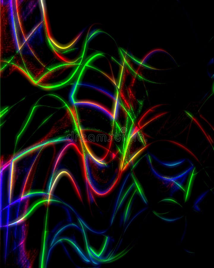 Neon Abstract String Background Stock Illustration - Illustration of ...