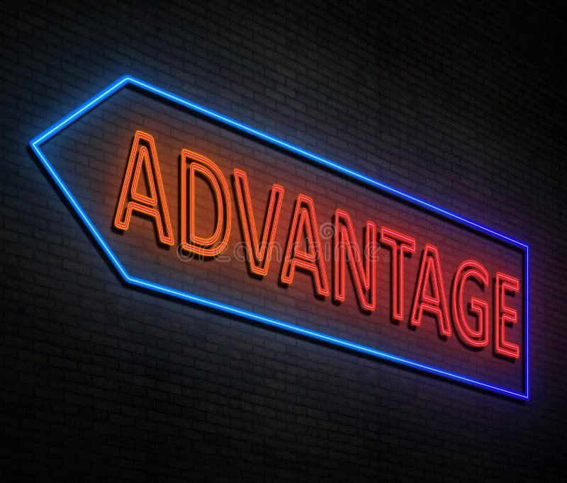 Neon advantage concept. stock illustration. Illustration of power ...