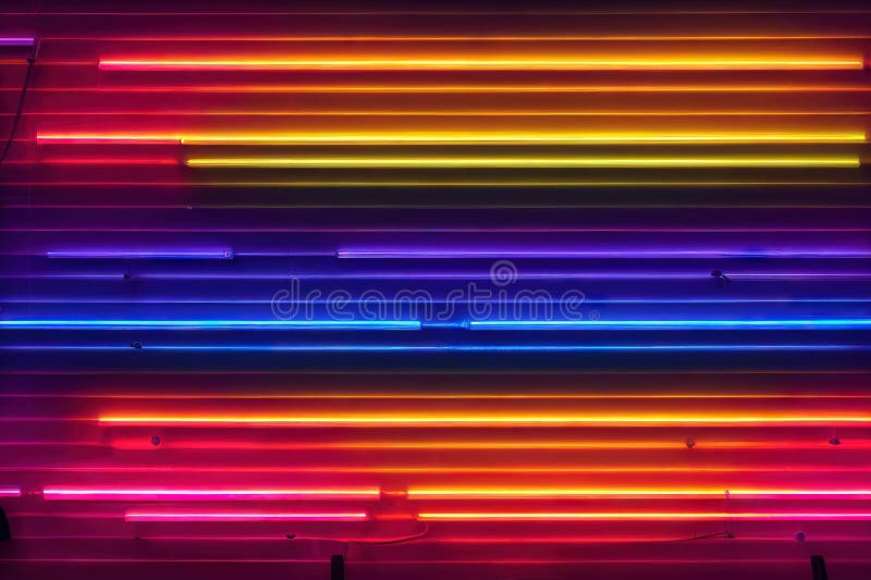 Neon Advertising Backlight As 3d Render Neon Background. Stock ...