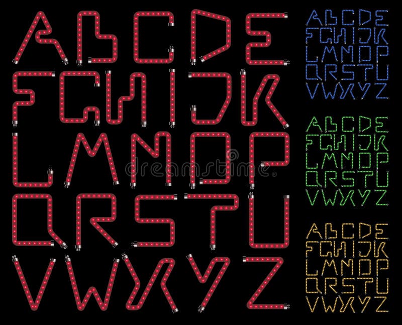 Neon Alphabet stock image. Image of artistic, lamp, lowercase - 4494135