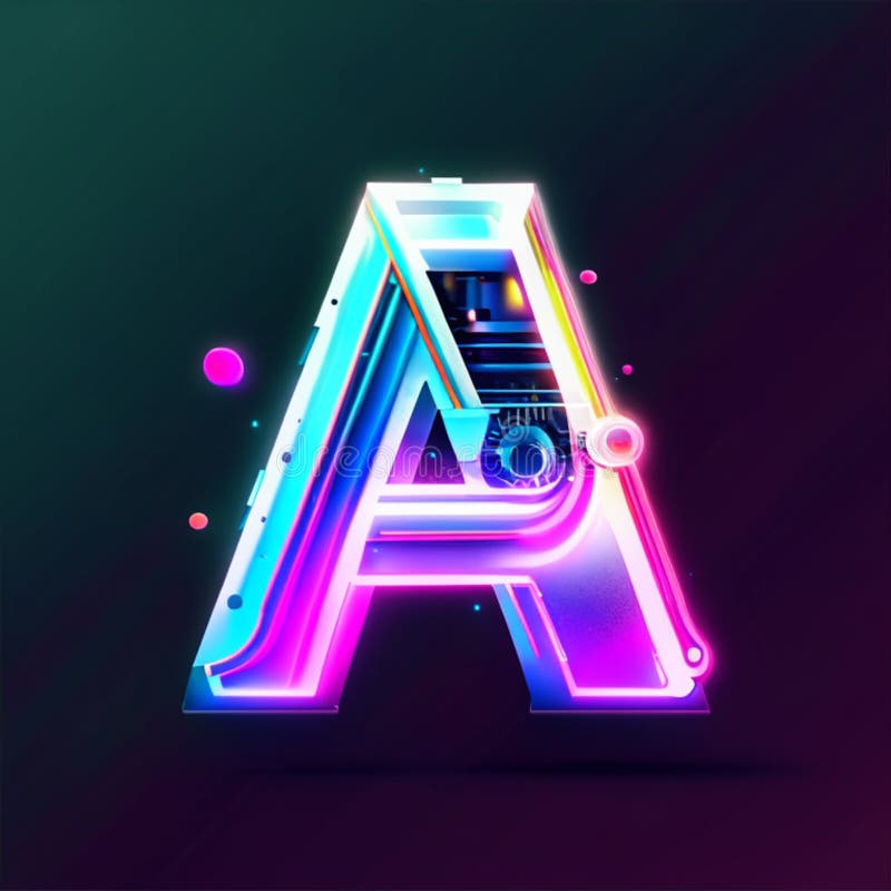 Neon Alphabet. Letter N. Glowing Font. Vector Illustration Stock ...