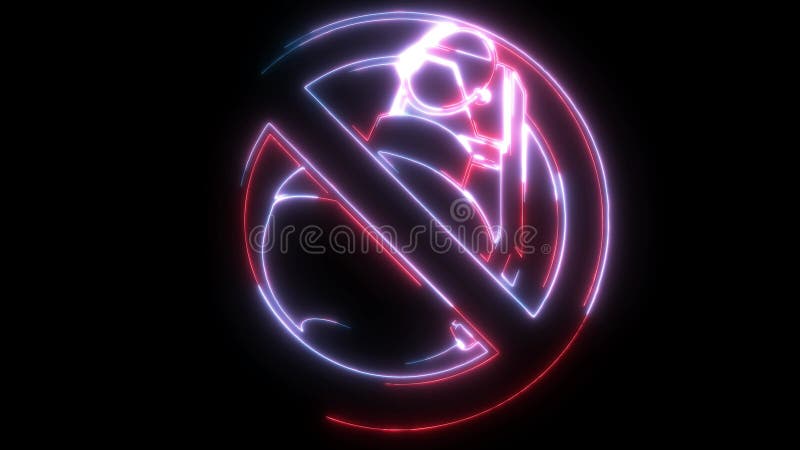 Neon Animation of Grenade Ban Stock Footage - Video of danger, safety ...