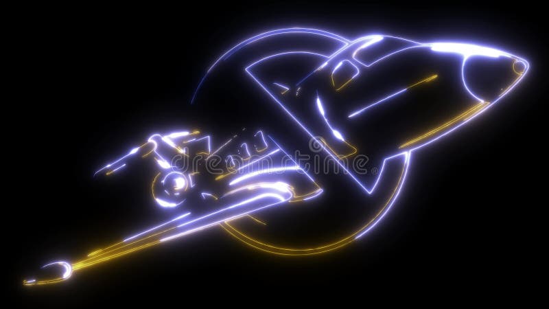 Neon Animation of Jet Airplane Stock Footage - Video of plane, side ...