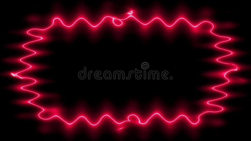 Neon Appearing and Disappearing Glowing Wavy Red Rectangular Lines ... Neon Appearing and Disappearing Glowing Wavy Red Rectangular Lines ...