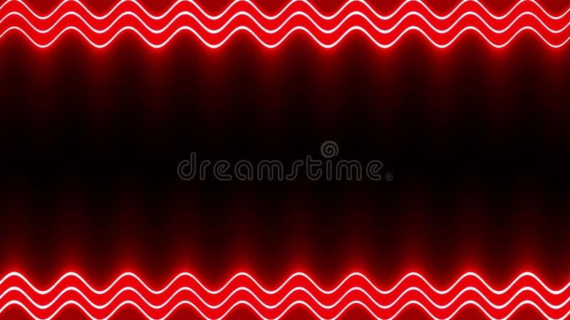 Neon Appearing and Disappearing Glowing Wavy Triple Red Perpendicular ...