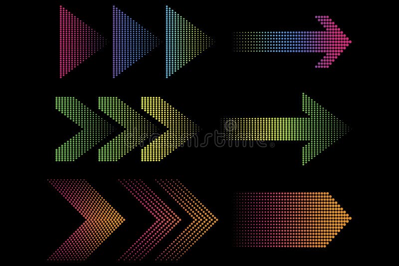 Neon Arrow Points for Decoration Design. Vector Illustration Design ...