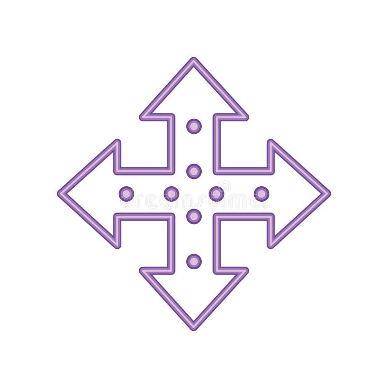 Neon Arrows Cross Bright Effect Stock Illustration - Illustration of ...