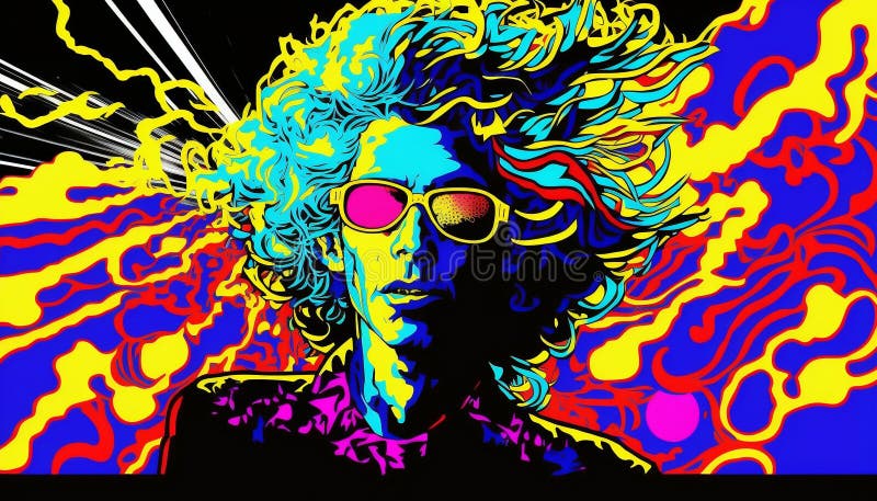 Neon Background, Comics, Prints, Abstract Background Stock Illustration ...