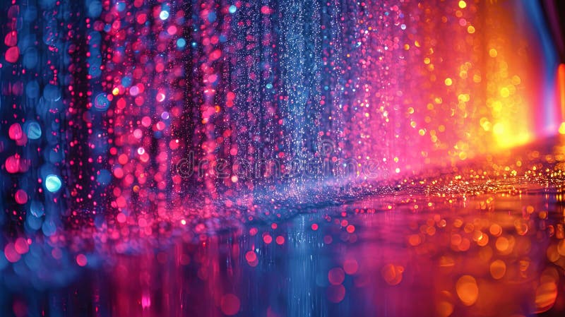Neon Background, Where Luminous Colored Drops Give the Impression of ...