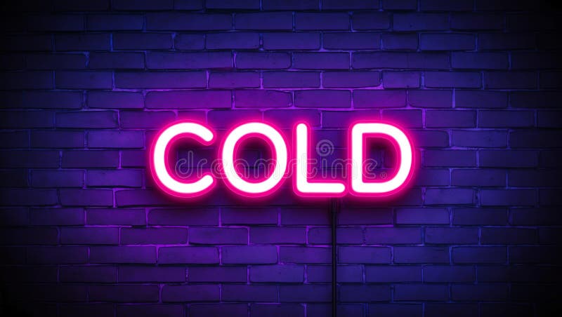 Neon Backlit Style of the Word Cold on a Brick Wall Ba Ai Generated ...