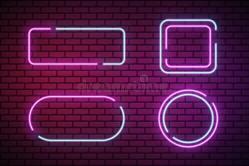 Blue and Pink Neon Sale Sign on Break Wall Stock Vector - Illustration ...