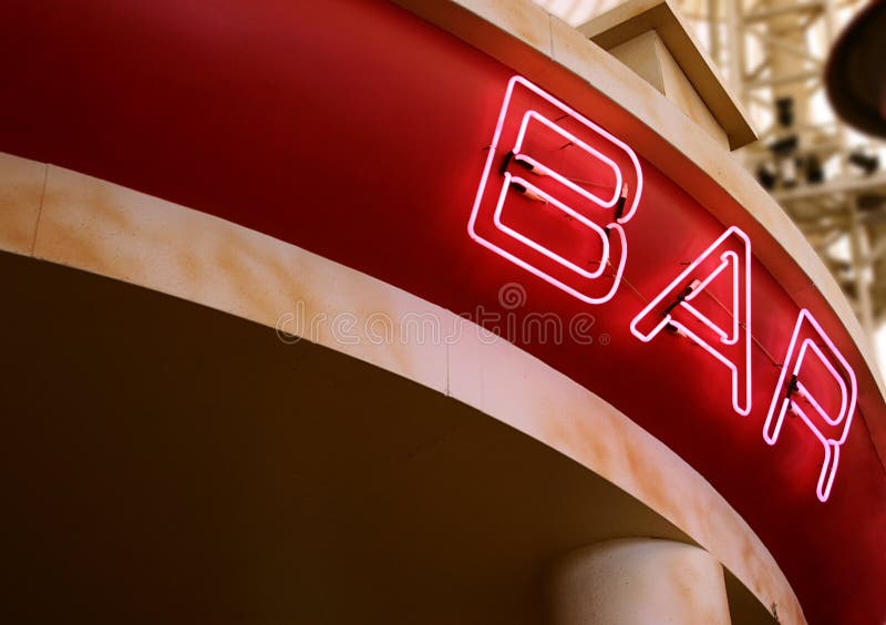 Neon bar sign stock photo. Image of club, glow, electric - 554518