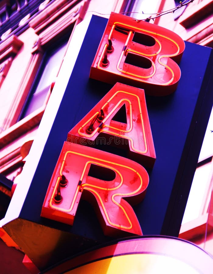 Red neon bar sign stock photo. Image of horizontal, place - 349942