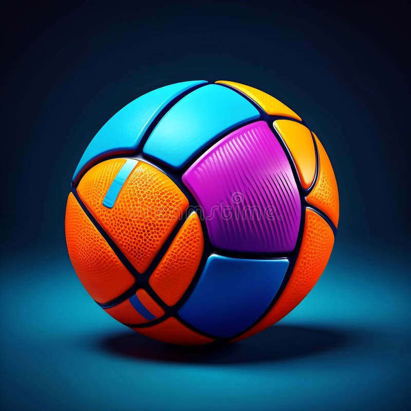 Neon Basketball Icon stock illustration. Illustration of sphere - 362343075