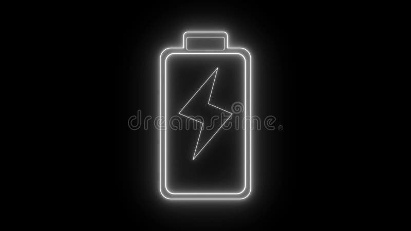 Neon Battery Low Battery Animated Battery Low and Battery Full Charging ...