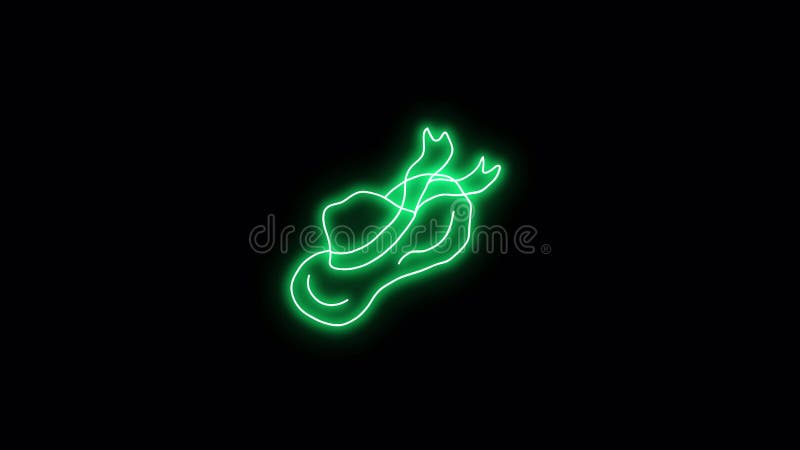 Neon Beach Hat Stickers with Alpha Channel Transparency Stock Video ...