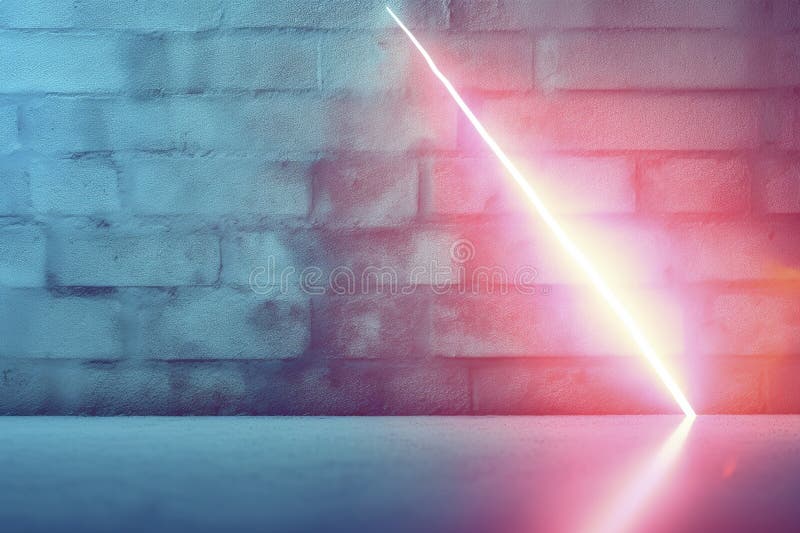 A Neon Beam Illuminates the Scene Against a Captivating Wall Background ...