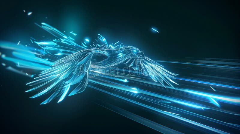 Neon Bird in Flight stock photo. Image of abstract, sleek - 322272976